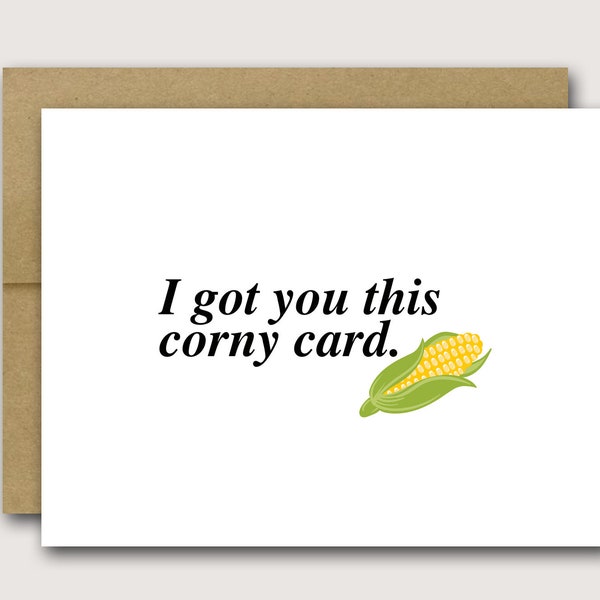 Corn Pun Card - Etsy