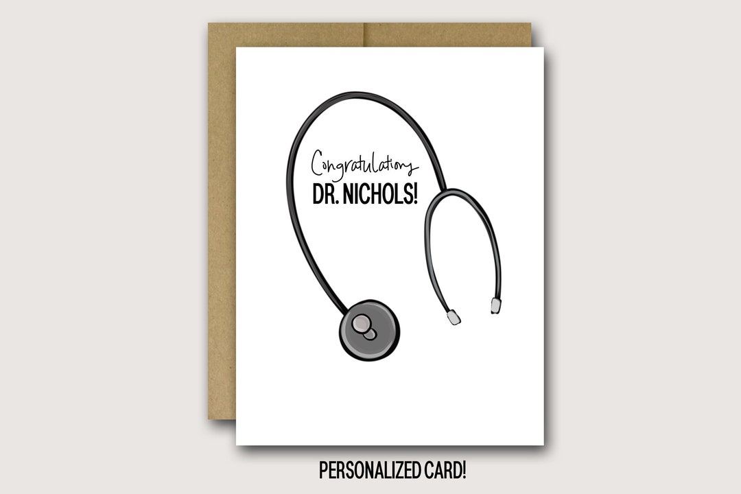 Personalized New Doctor Card New Doctor Congratulations Card New Dr ...
