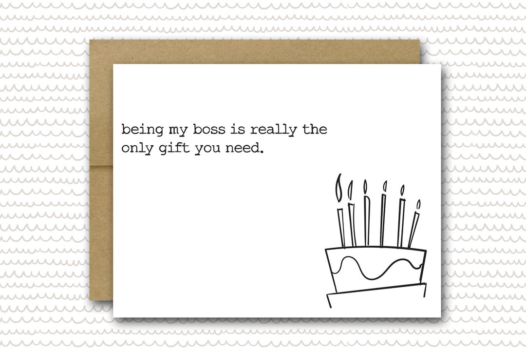 Funny Boss Birthday Card Coworker Card Boss Card Funny - Etsy