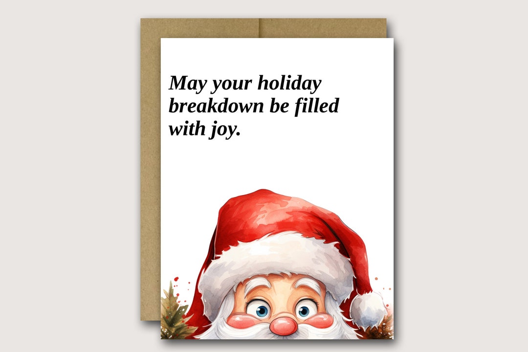 Funny Christmas Card Holiday Card Funny Holiday Card - Etsy