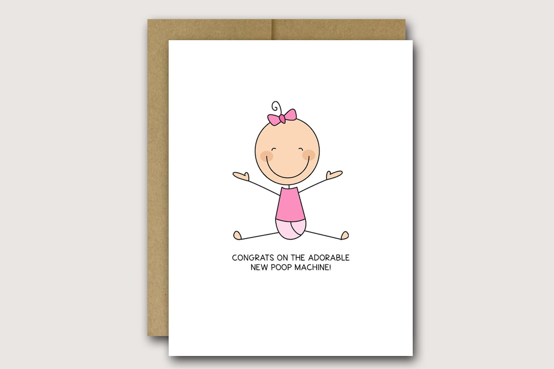 Funny New Baby Card New Baby Card Funny Baby Card Baby Shower Card ...