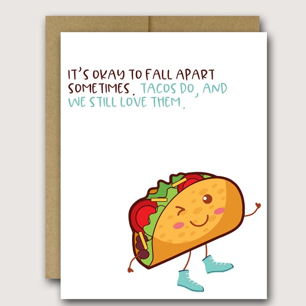 Emotional Support Taco Card - Etsy