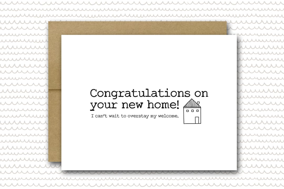 Funny New Home Card New Home Card New House Card House Card ...