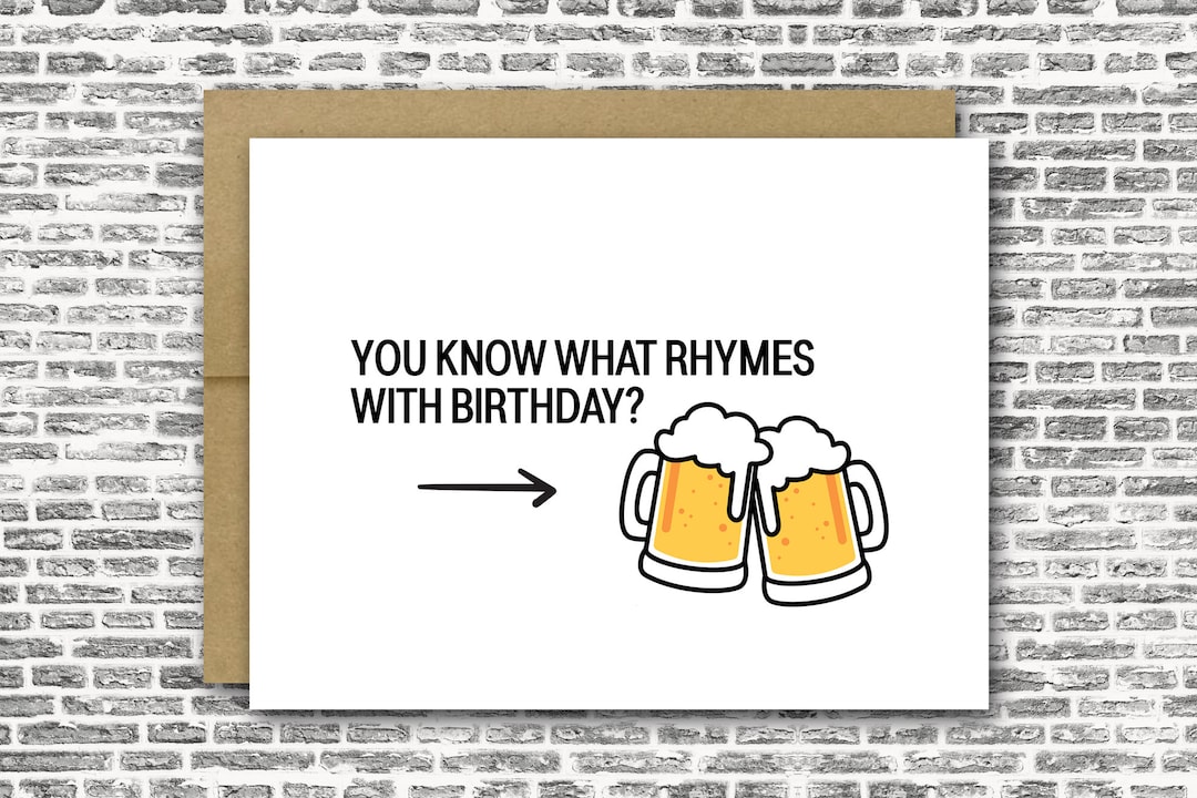 Funny Beer Birthday Card Beer Card Funny Birthday Card Booze Card ...