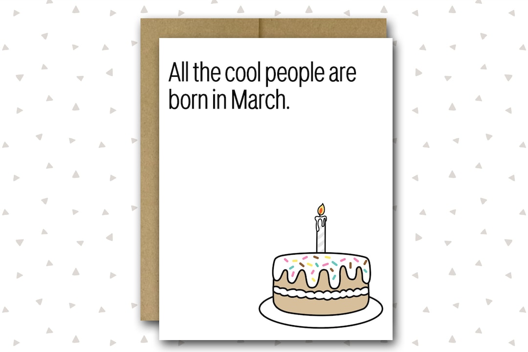 March Birthday Card | Funny Birthday Card | Birthday Card | Sister ...