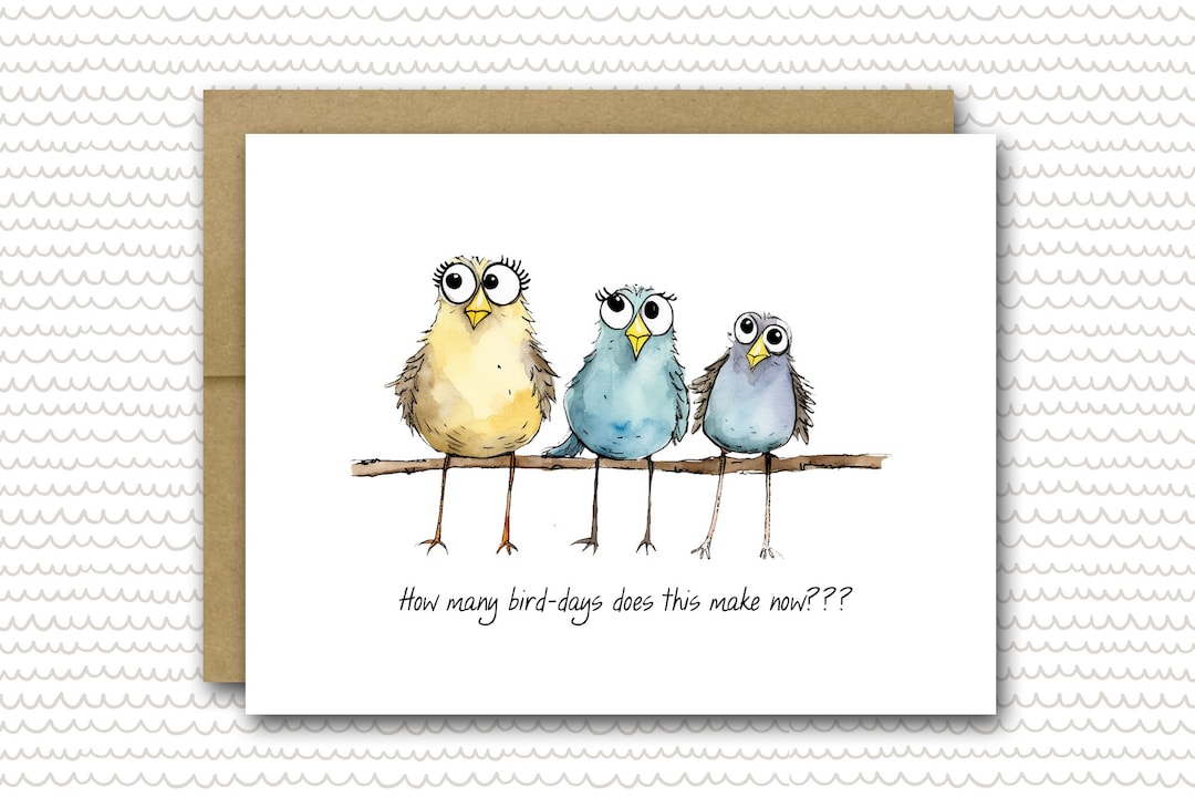 Funny Bird Birthday Card | Bird Birthday Card | Bird Lover Card | Bird ...