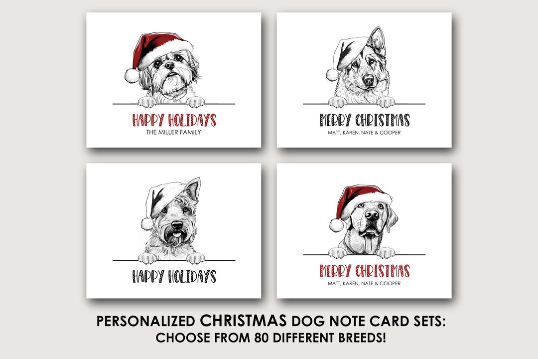Christmas Dog Cards Personalized Dog Christmas Cards Personalized ...
