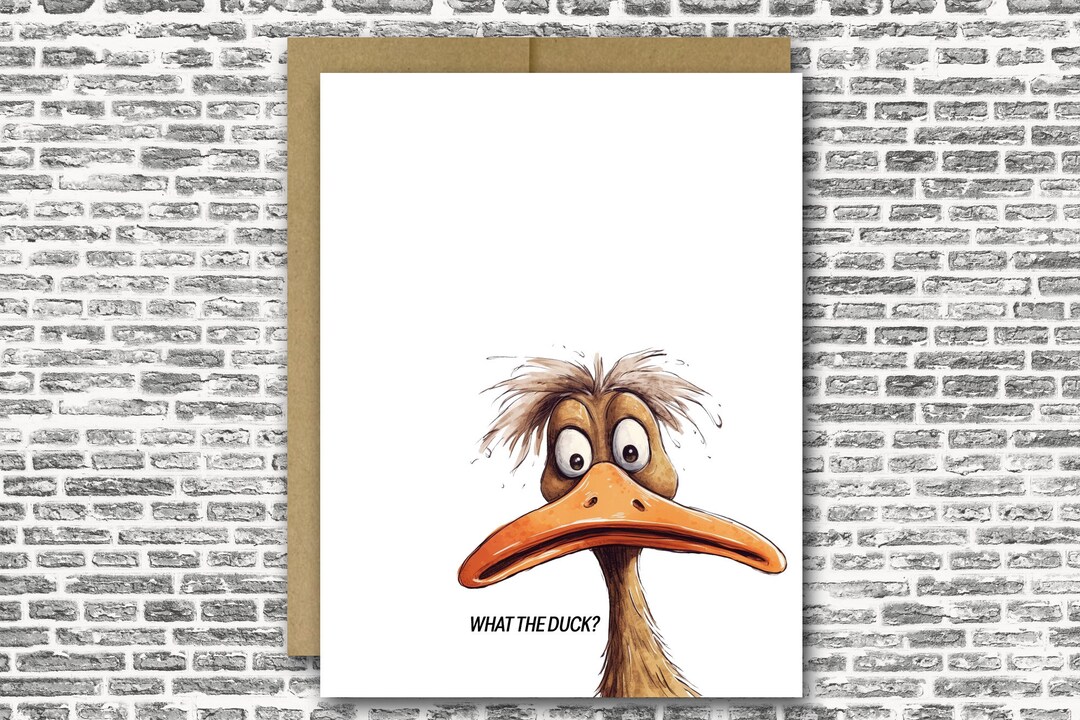 What the Duck Bird Card Funny Bird Card Bird Lover Card Bird Birthday ...