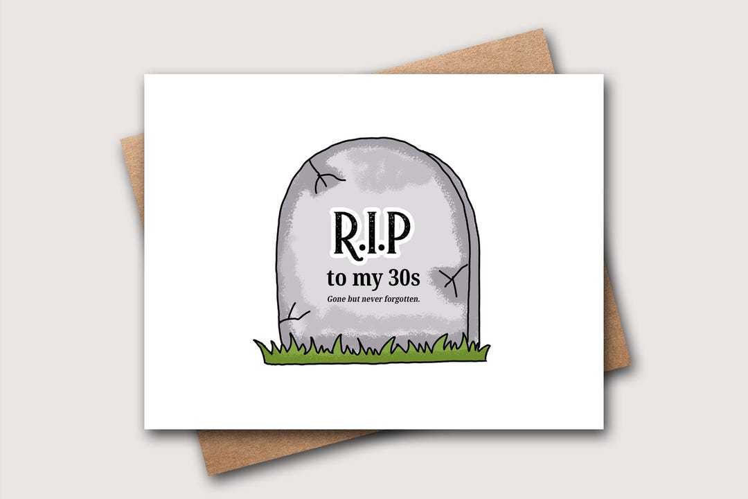 RIP Card | Funny 40th Birthday Card | 40th Birthday Card | 39 + 1 ...