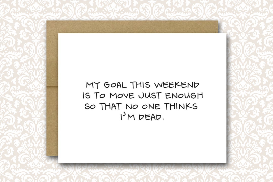 Funny Quote Card Funny Card Funny Card for Friend Just Because Card ...