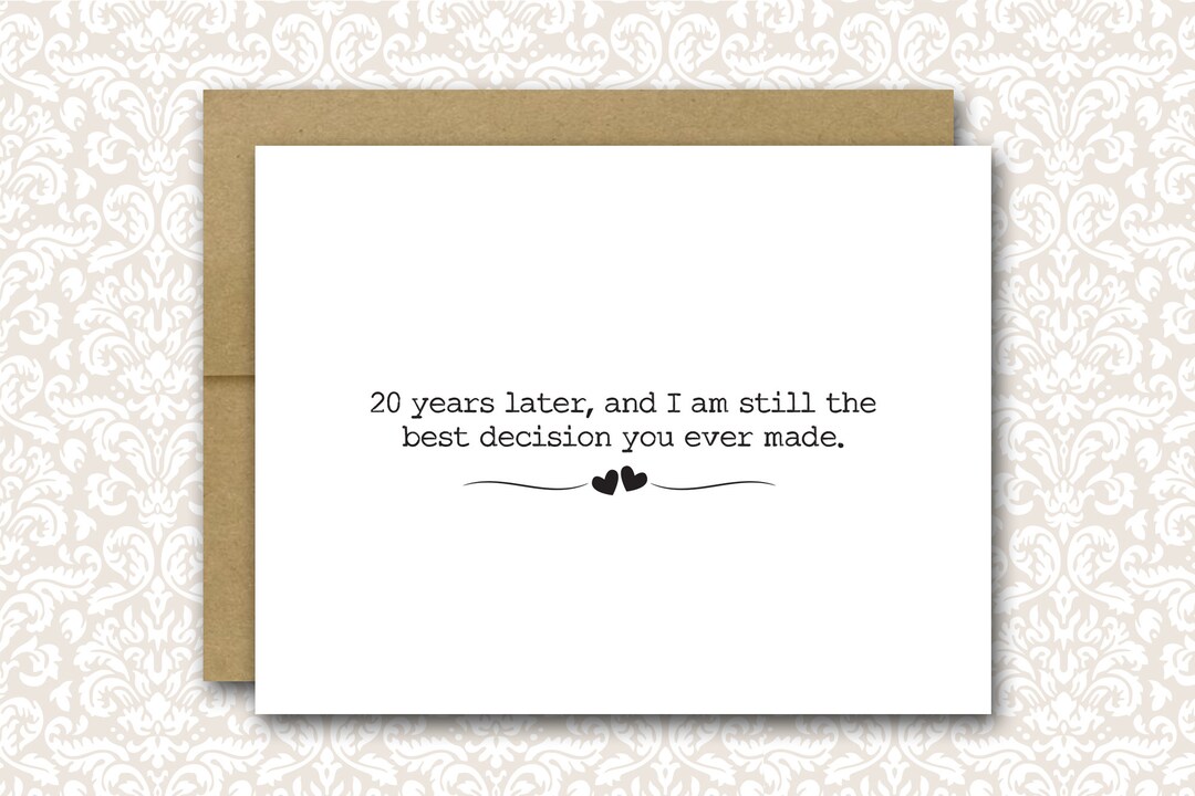Funny 20th Anniversary Card 20th Anniversary Card Funny - Etsy