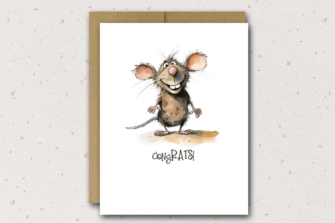 Funny Congratulations Card | Rat Card | Funny Retirement Card | Funny ...