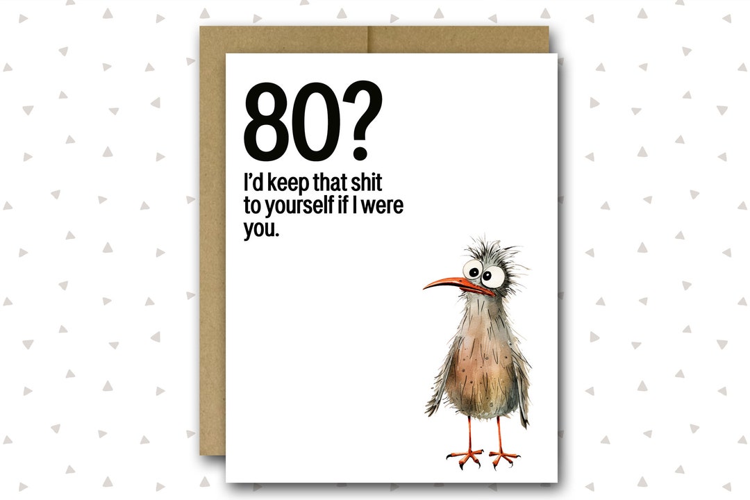80th Birthday Card | Funny 80th Birthday Card | 80th Birthday Card ...