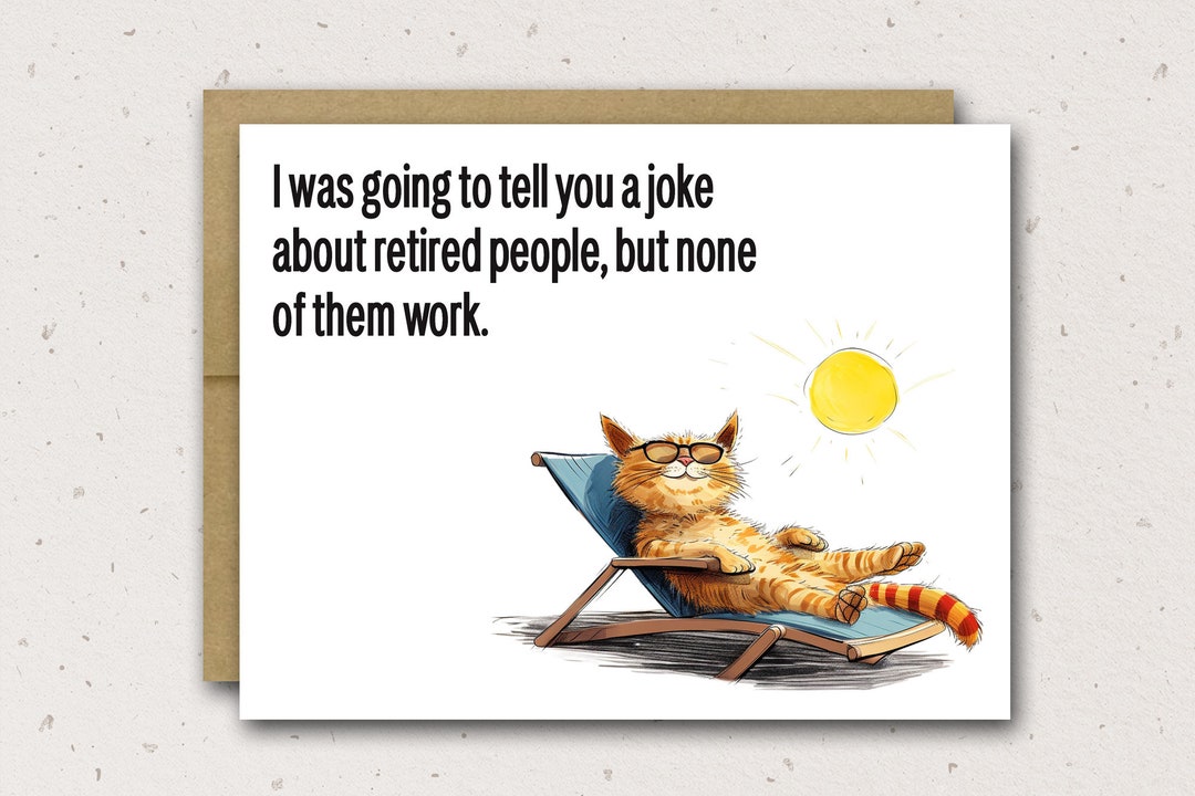 Funny Retirement Card | Coworker Card | Cat Card | Retirement Card ...