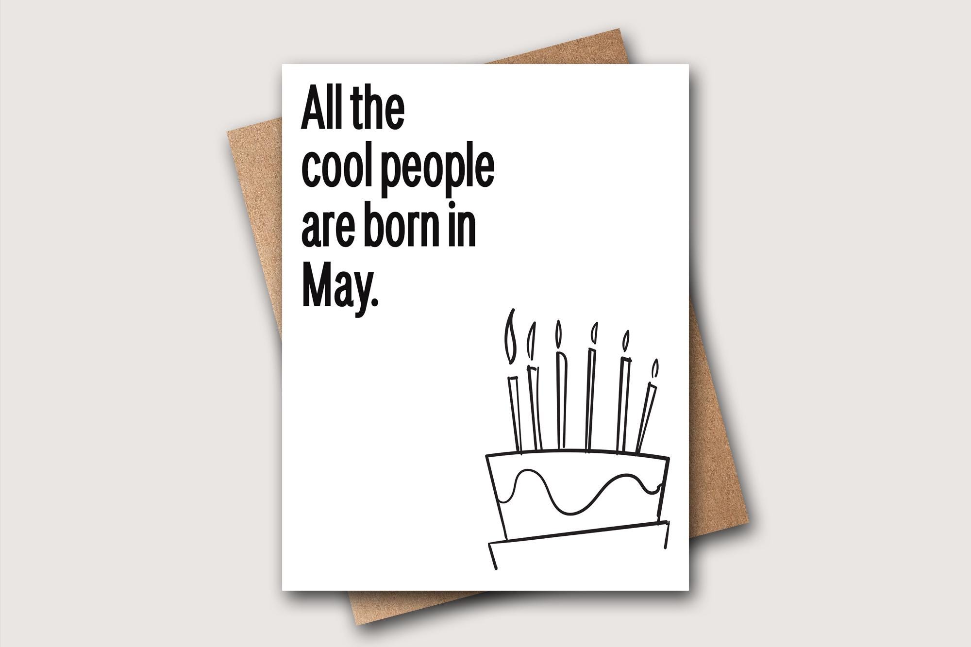 May Birthday Card | Funny Birthday Card | Birthday Card | Sister ...