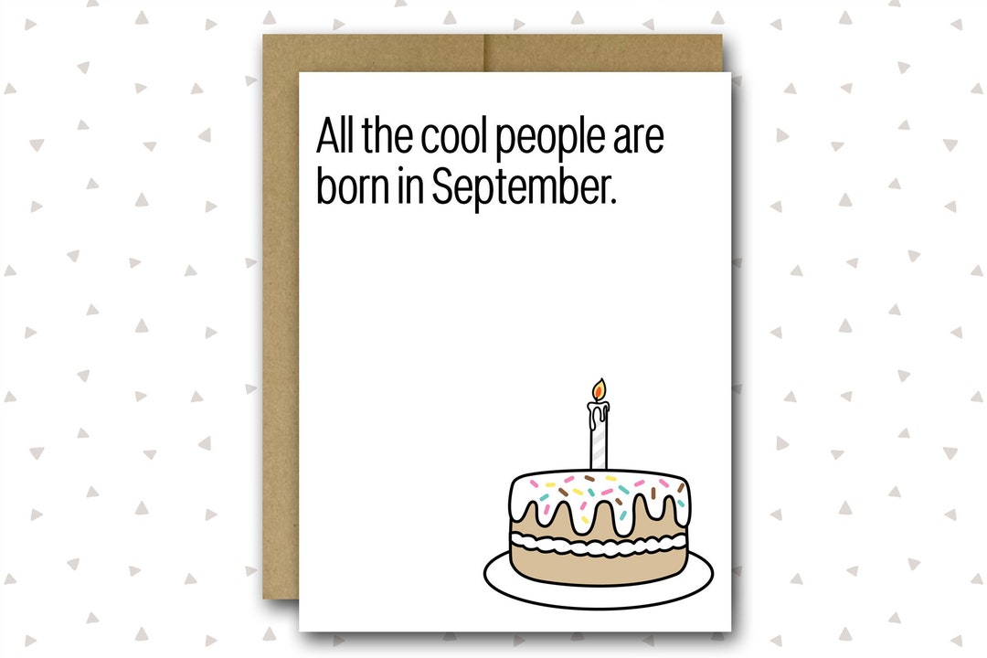 September Birthday Card Funny Birthday Card Birthday Card Sister ...