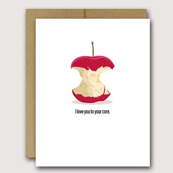 Apple Pun Card - Etsy