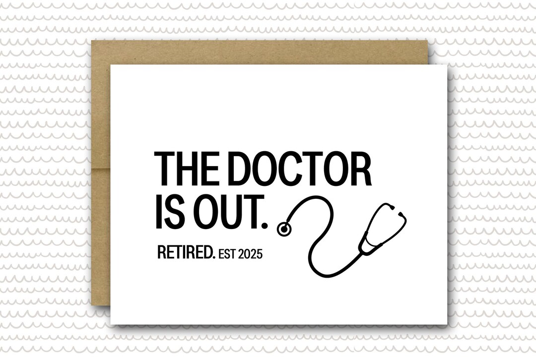 Doctor Retirement Card | Dr Retirement Card | Retirement Card for Dr ...