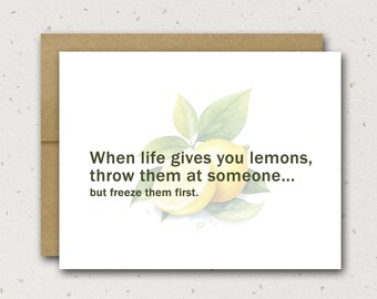 When Life Gives You Lemons Printable Card for Download - Etsy