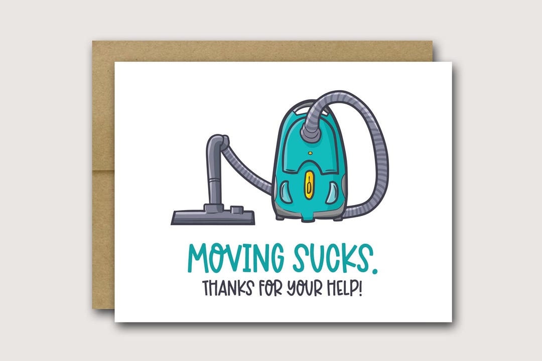 Moving Thank You Card | Funny Moving Card | New Home Card | New House ...