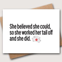 New Job/ Good Luck/ Congratulations Card for Nurse /midwife by Hot ...
