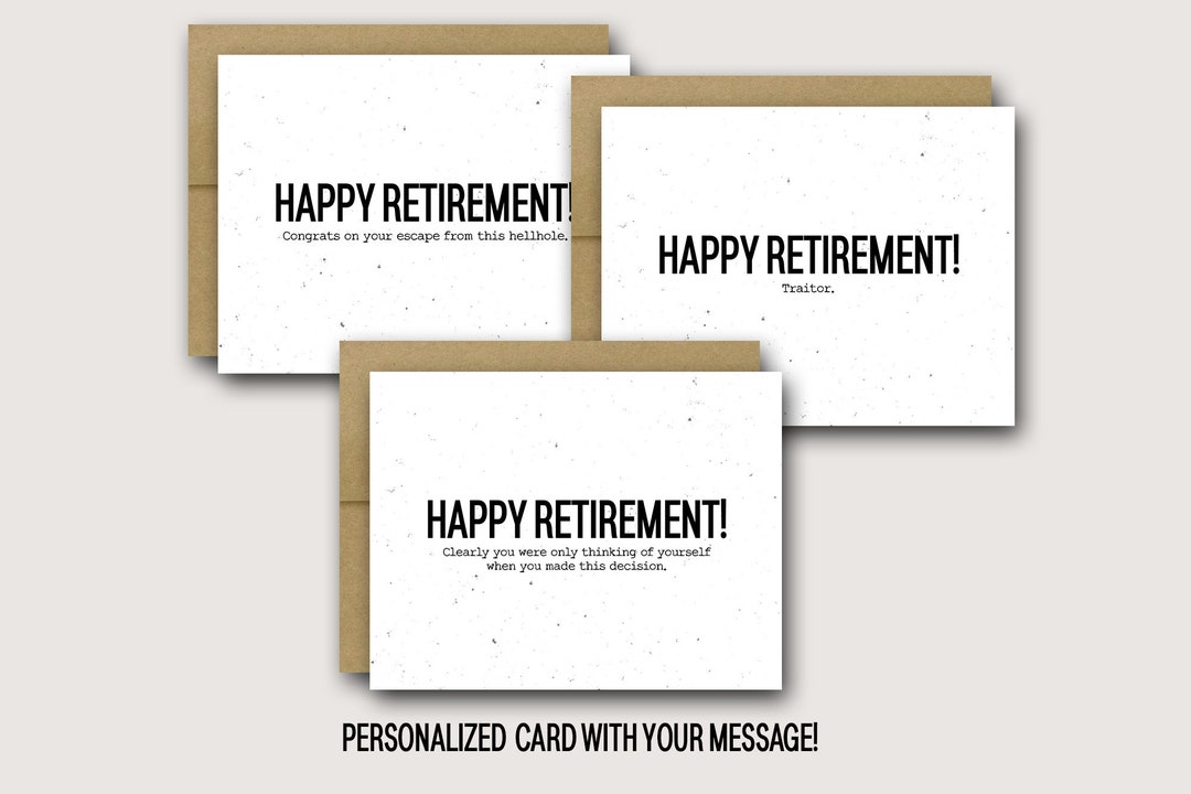 Personalized Retirement Card Custom Card Retirement - Etsy