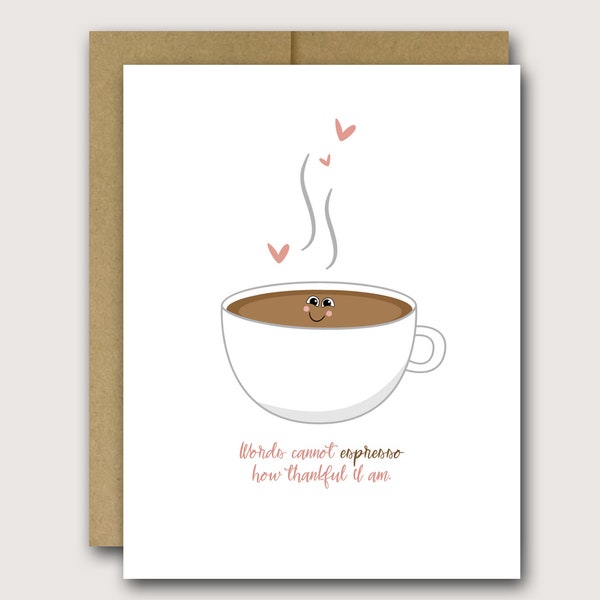 Coffee Pun Card - Etsy