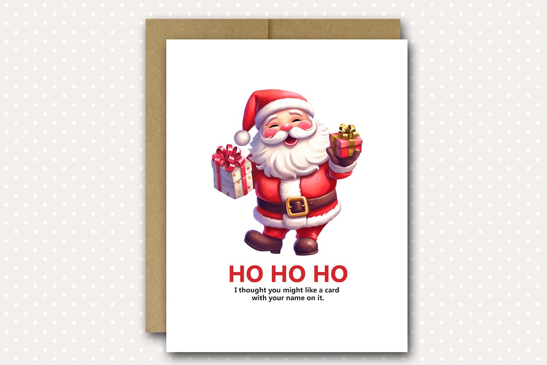 Ho Ho Ho Card Funny Christmas Card Merry Christmas to - Etsy