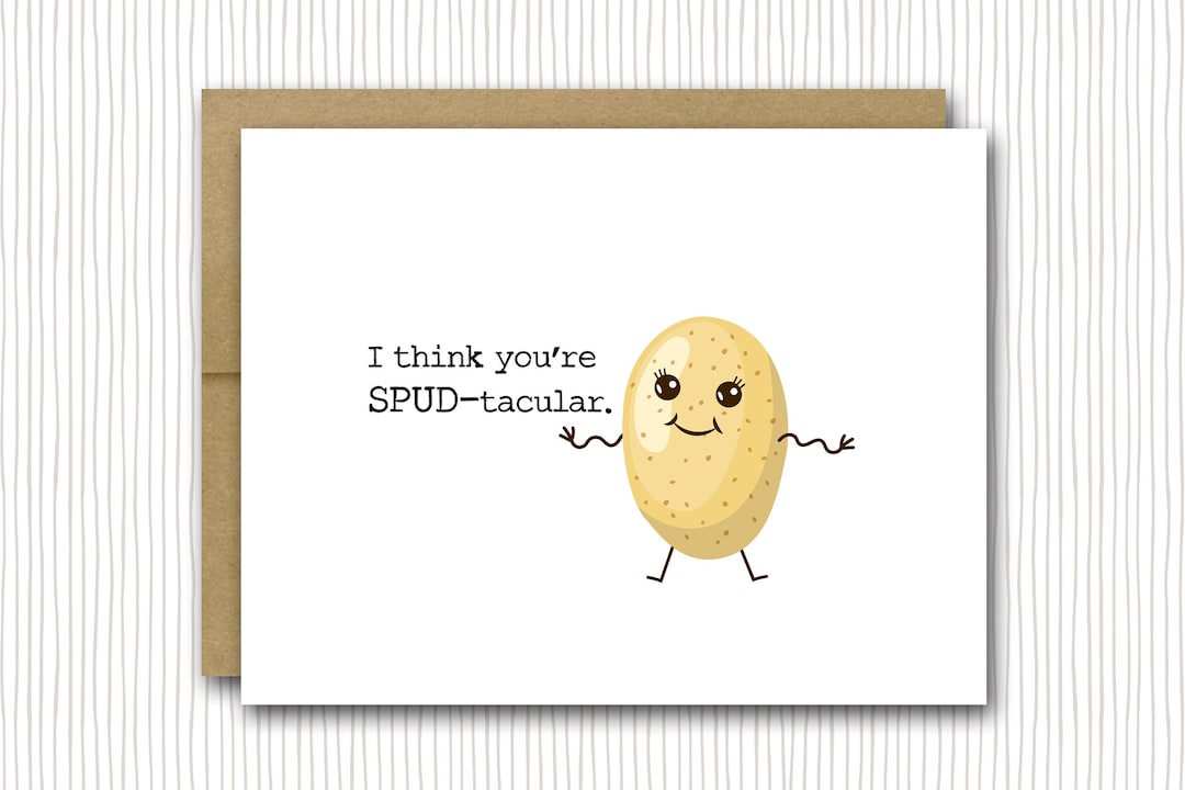 Funny Potato Card Potato Card Potato Pun Card Spudtacular Card Funny ...