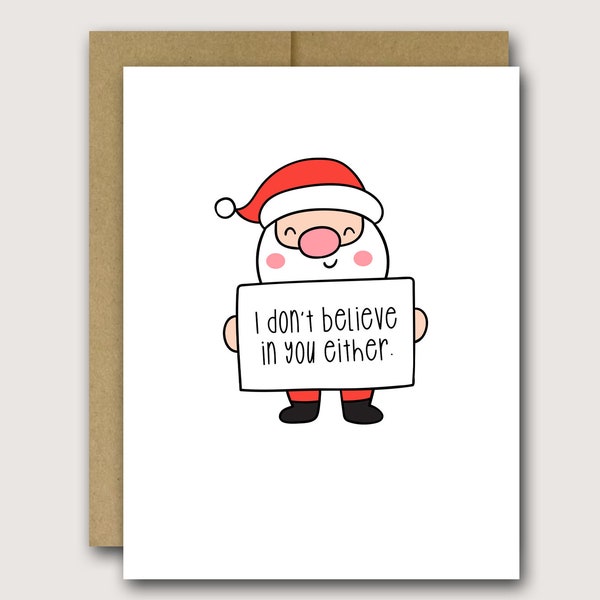 Funny Santa Card - Etsy