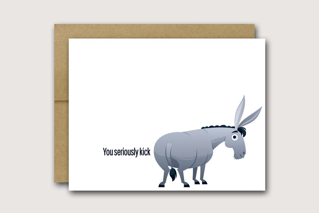 Funny Thank You Card Ass Card Thank You Card Funny Thank You Card ...