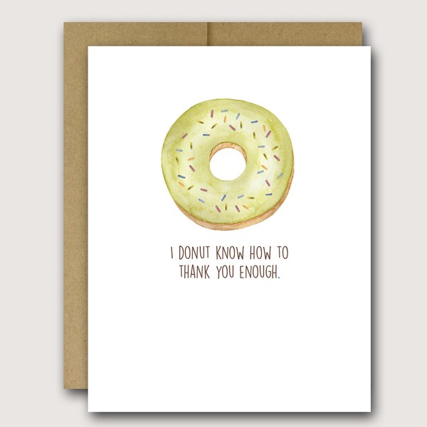 Donut Pun Thank You - Etsy