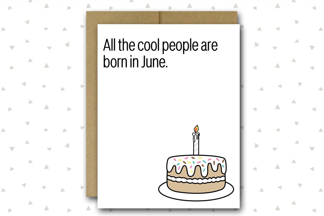 June Birthday Card | Funny Birthday Card | Birthday Card | Sister ...