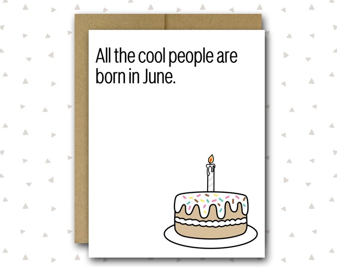 June Birthday Card | Funny Birthday Card | Birthday Card | Sister ...