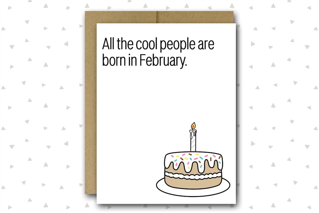 February Birthday Card | Funny Birthday Card | Birthday Card | Sister ...
