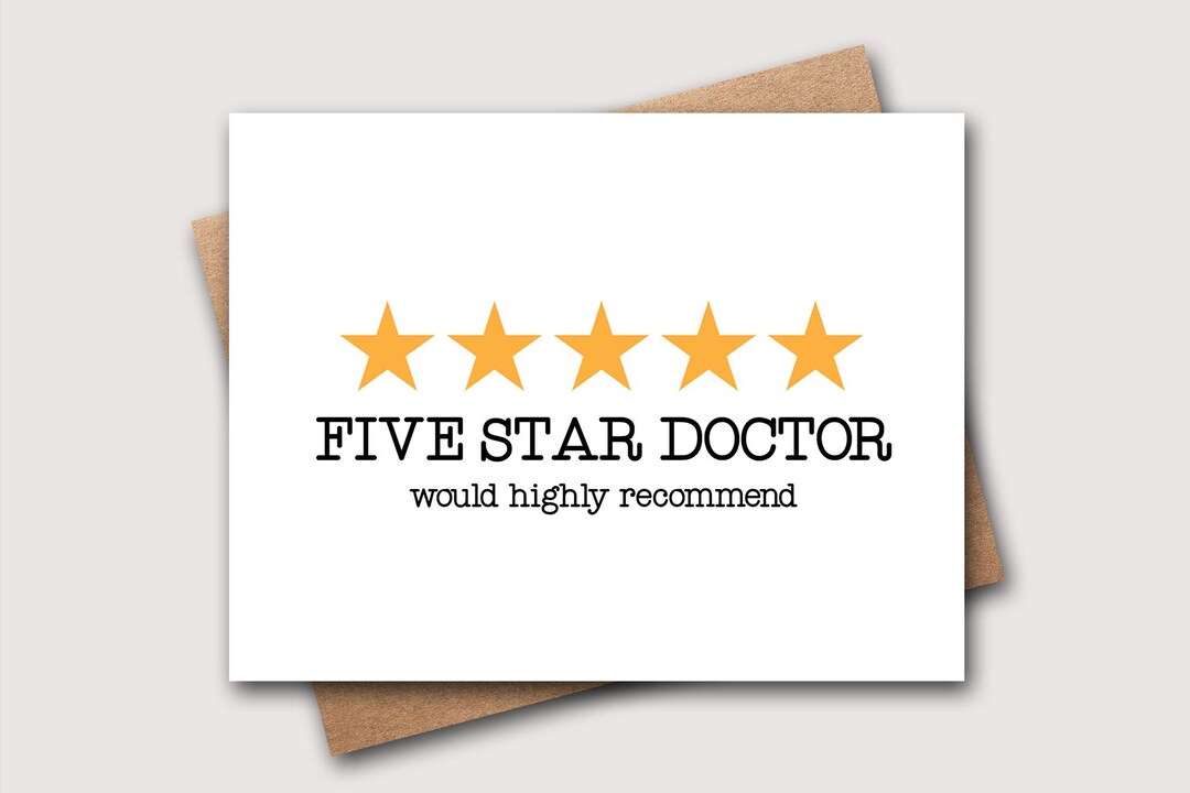 Five Star Doctor Card | Five Star Dr Card | Doctor Card | Funny Dr Card ...