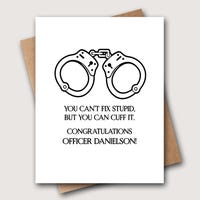 Personalised Congratulations Card for British Policeman, Police Officer ...