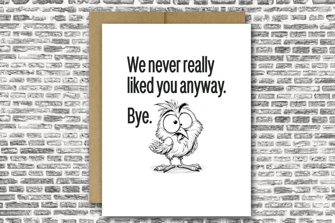 Funny Retirement Card Retirement Card Sarcastic Retirement Card ...