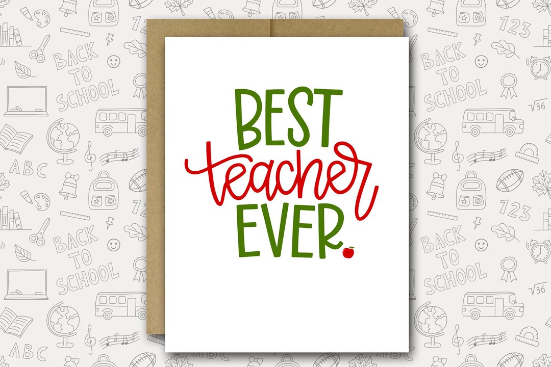 Best Teacher Card | Teacher Card | Funny Teacher Card | End of Year ...
