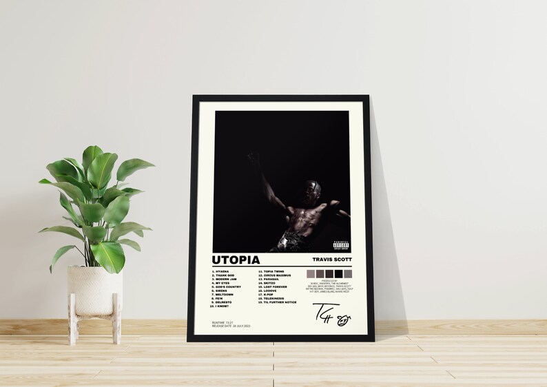 Travis Scott Album Cover Poster, Utopia Album Poster, Tracklist Poster ...
