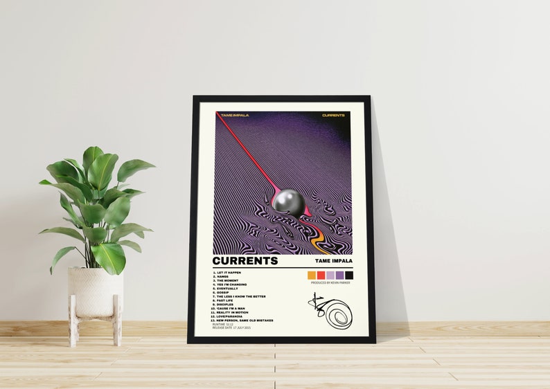 Tame Impala Album Cover Poster, Currents Album Poster, Tracklist Poster ...