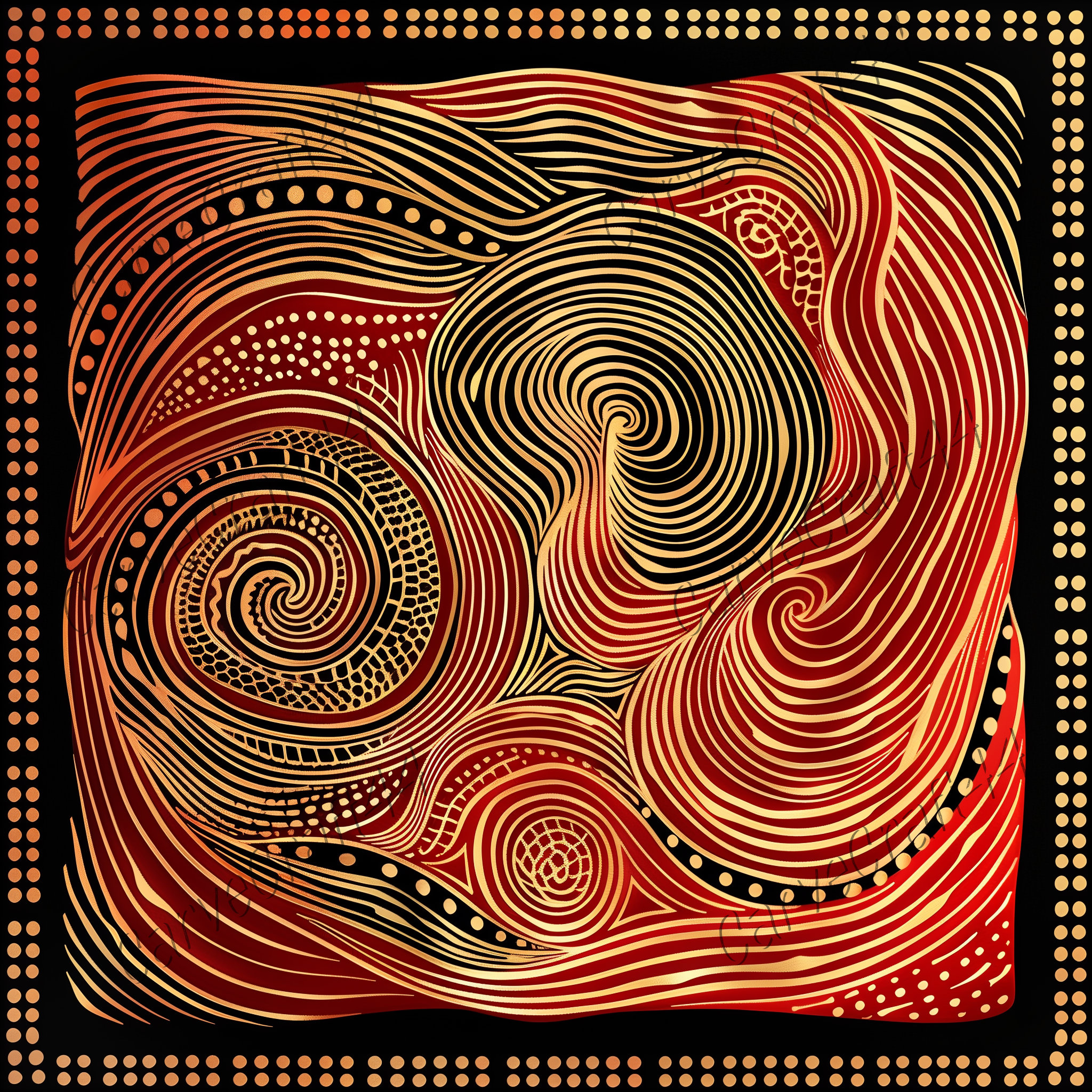 Aboriginal Art Laser Engrave File, PNG for Engraving, Glowforge, PNG ...