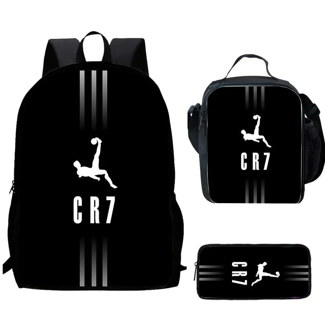 CR7 Football Star Backpack Set: School Bag, Lunch Bag & Pencil Case - Etsy
