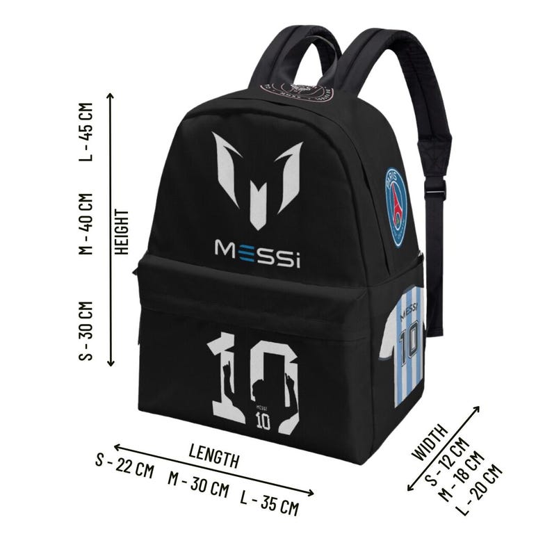 Messi Soccer Backpack, Sports Fan Bag, Athletic Travel Backpack, Sporty ...