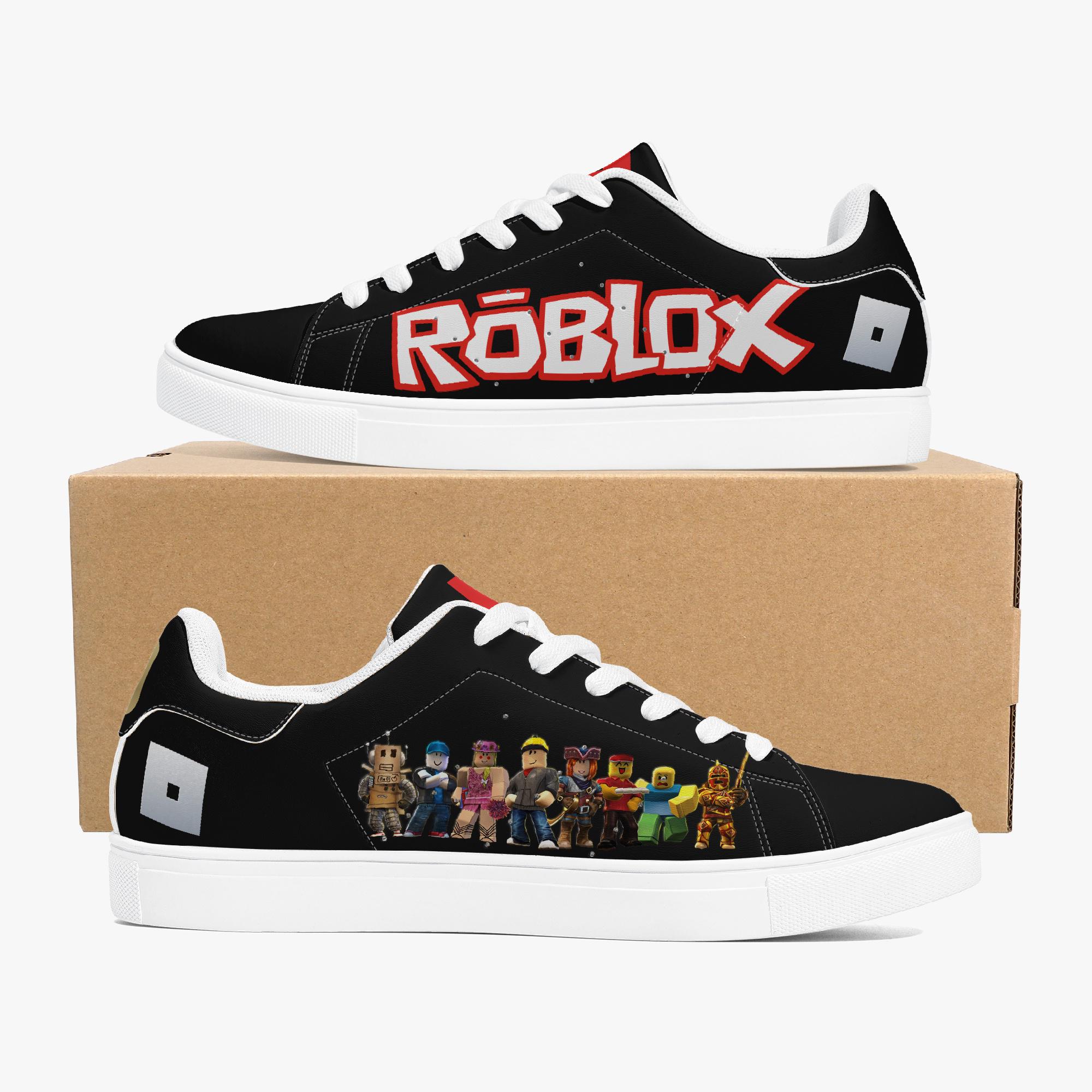 ROBLOX Low-top Leather Sneakers - White/black - Etsy
