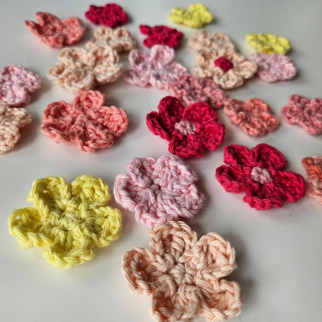 Mini Handmade Crochet Flowers, for Decoration and Personalization - Etsy