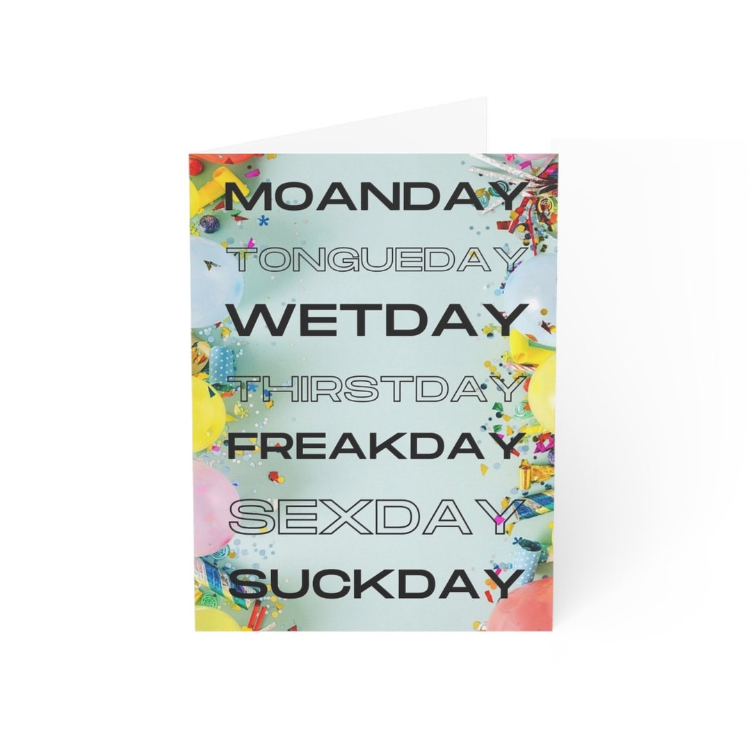 Funny "birthday Week" Greeting Card - Etsy