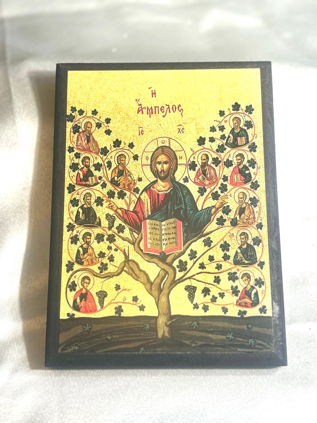The Vine Tree Icon, Orthodox Icon, the Vine Tree, Handmade Icon on ...