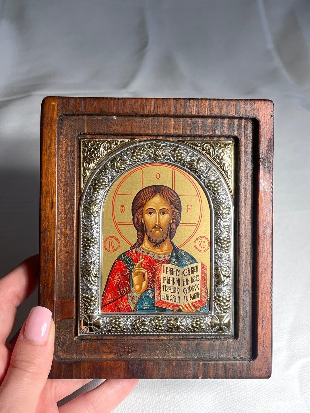 Jesus Christ Icon, Orthodox Icon, Handmade Icon on Natural Wood ...