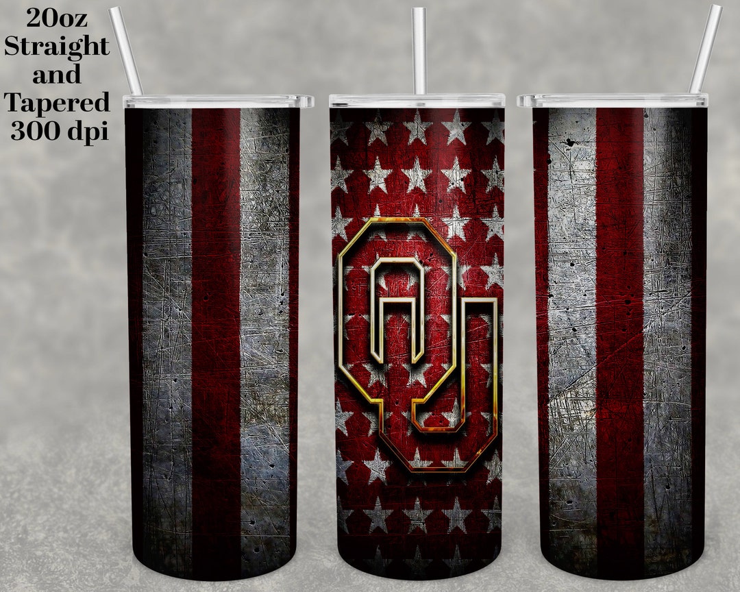 Oklahoma University 20z Sublimation Tumbler, 20oz Skinny Straight ...